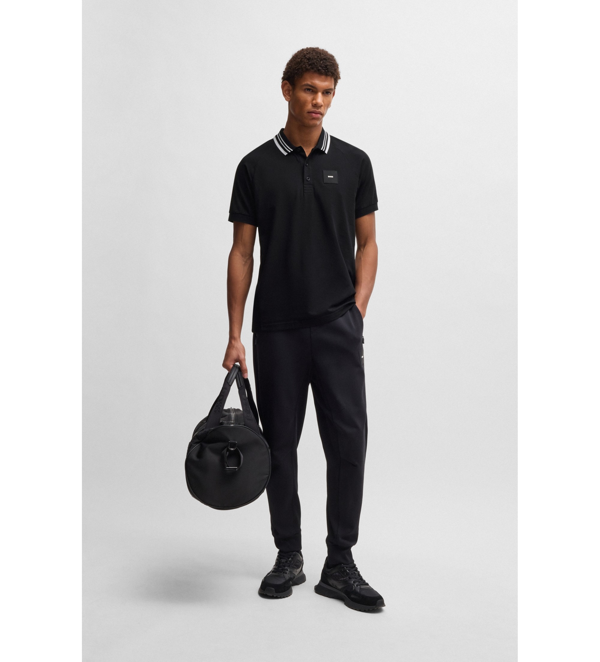BOSS Polo Paddy Rib negro - Tienda Esdemarca calzado, moda y ...