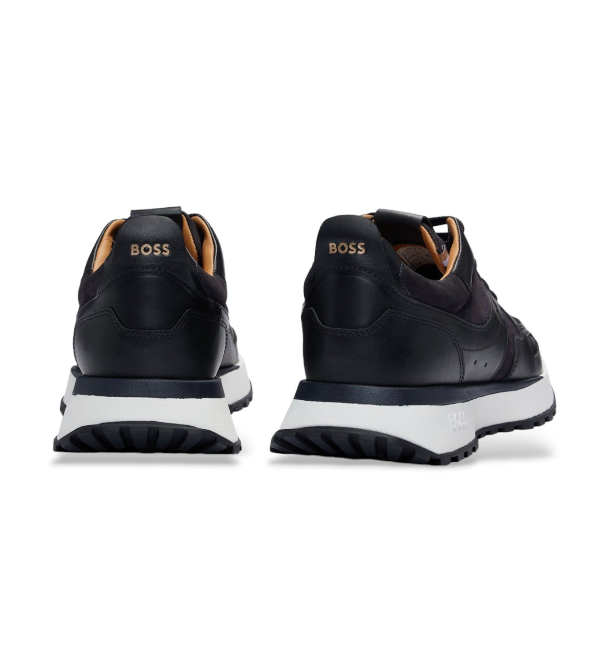 Jonah Runn Leather Sneakers navy