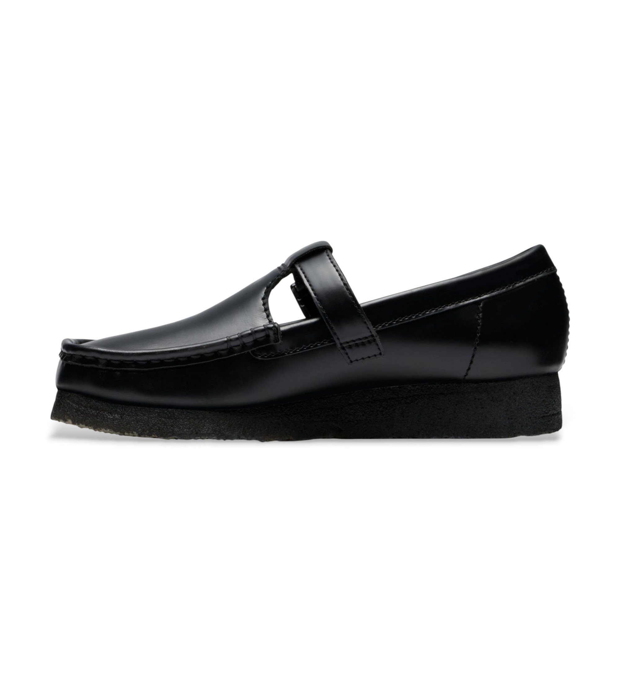 Clarks Zapatos de Piel Wallabee T Bar negro - Tienda Esdemarca calzado ...