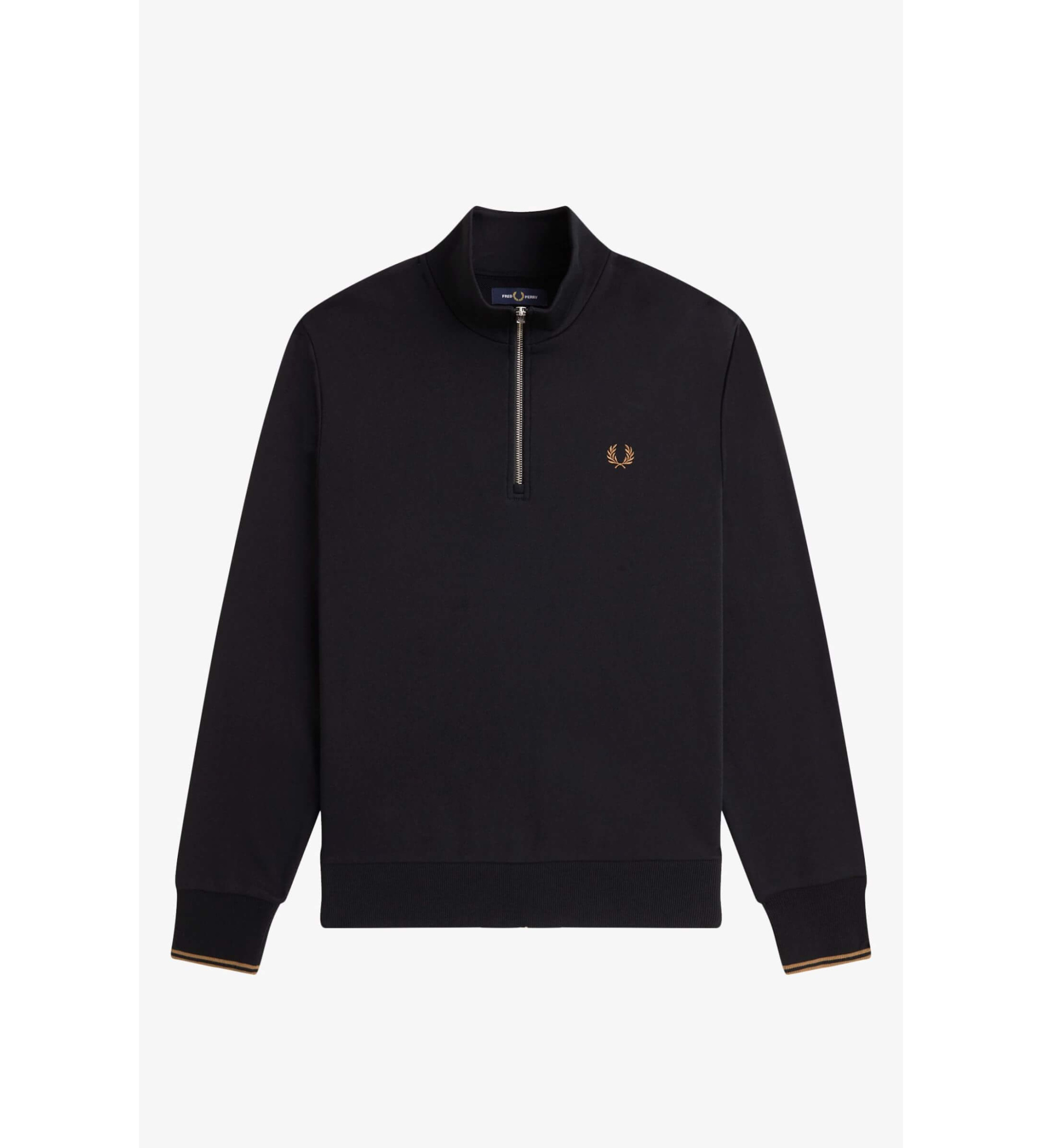 Fred Perry Sudadera con media cremallera negro - Tienda Esdemarca ...