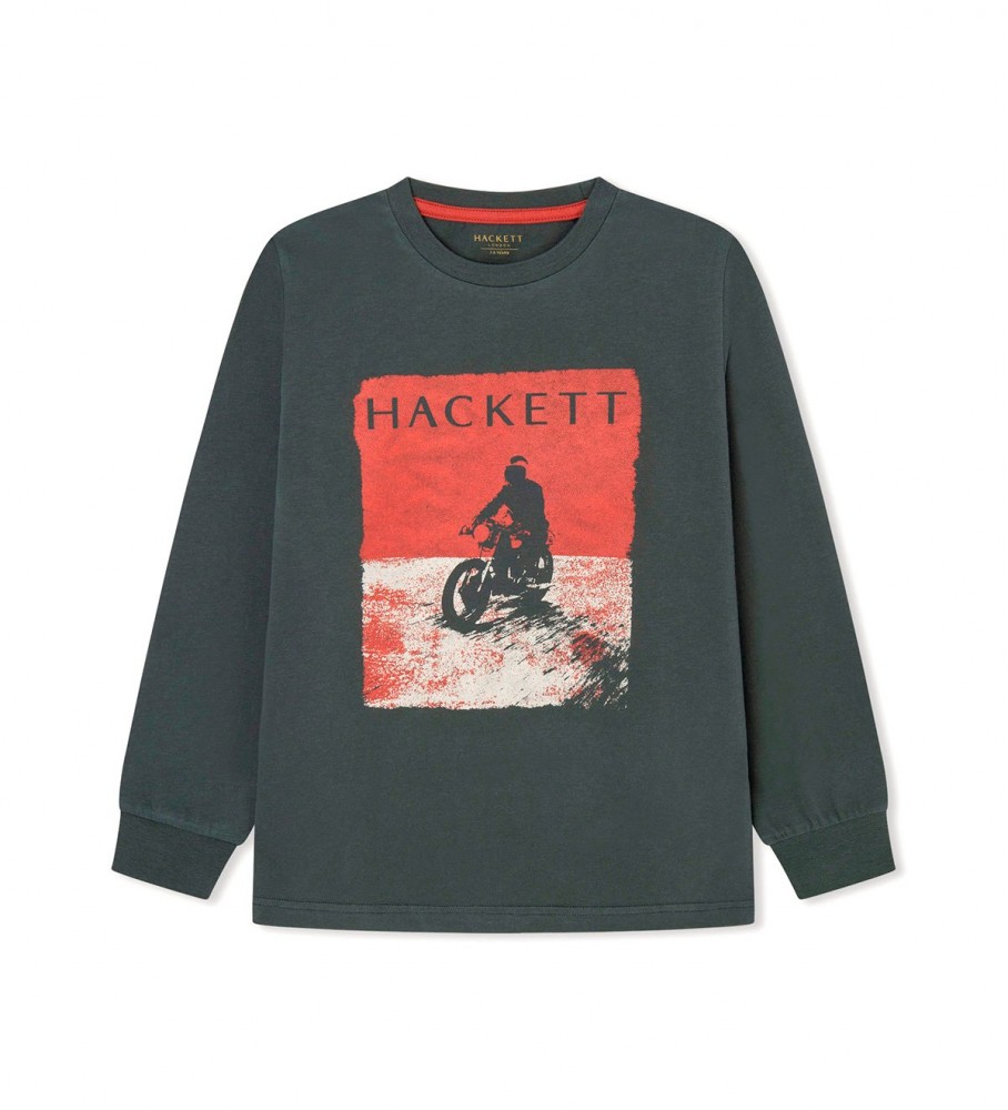 Hackett London Camiseta Motorbike verde - Tienda Esdemarca calzado, moda y complementos ...