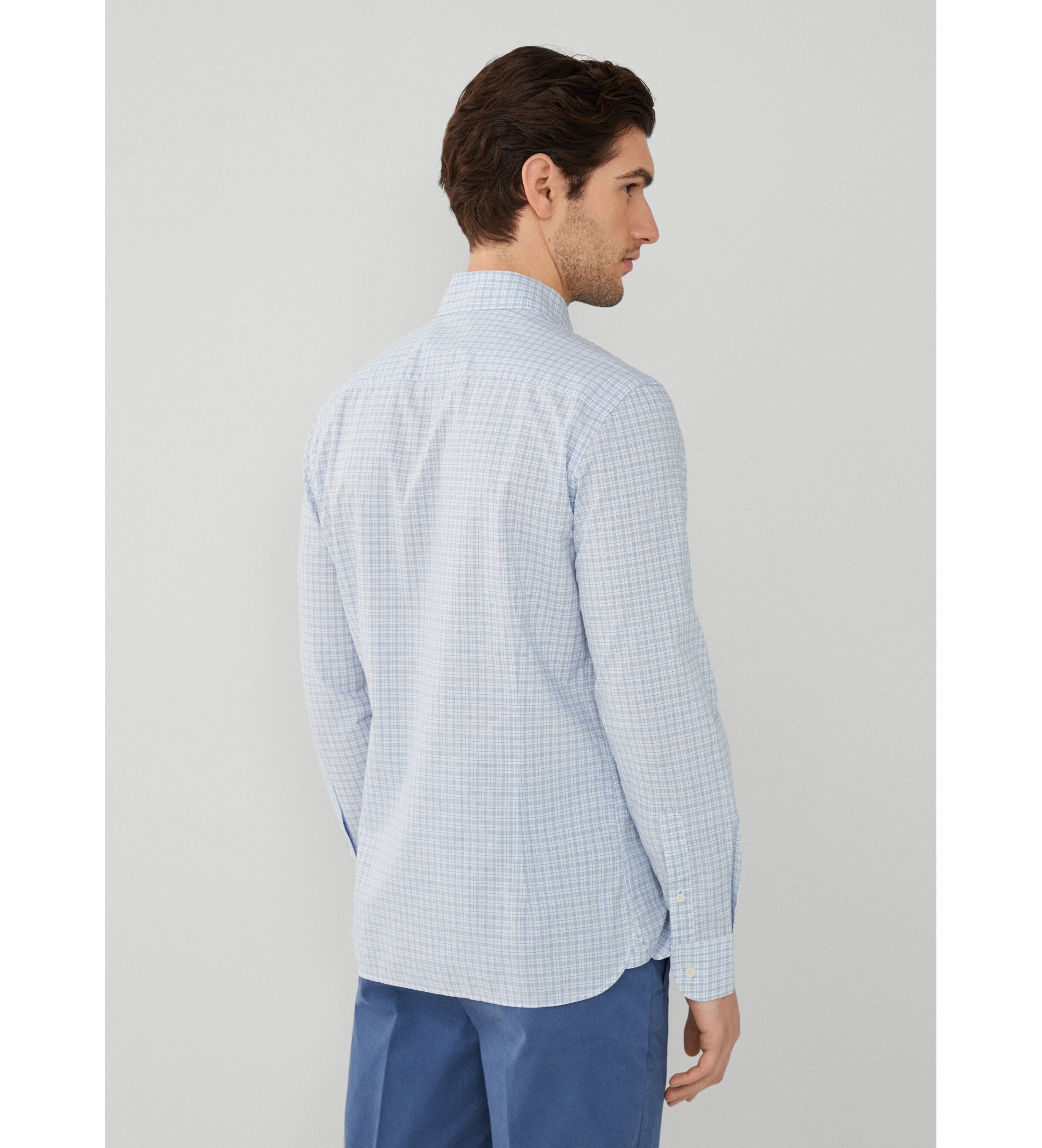 Hackett London Camisa Melange Classic Check azul - Tienda Esdemarca calzado, moda y complementos ...