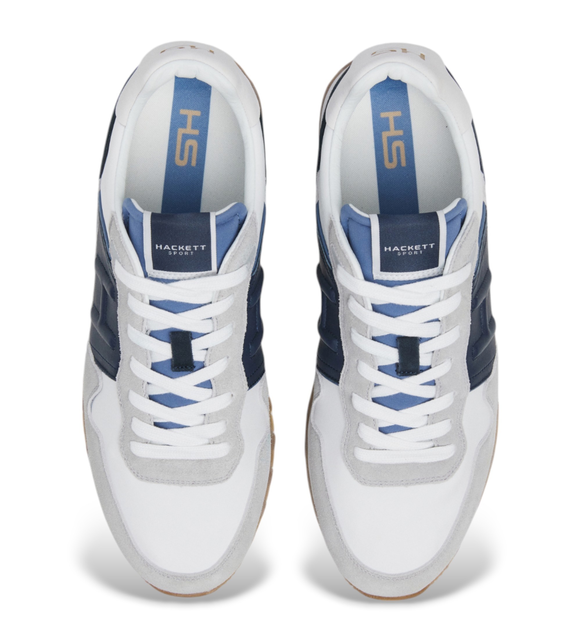 Hackett London Telfor Match Leather Sneakers white, grey - Esdemarca ...