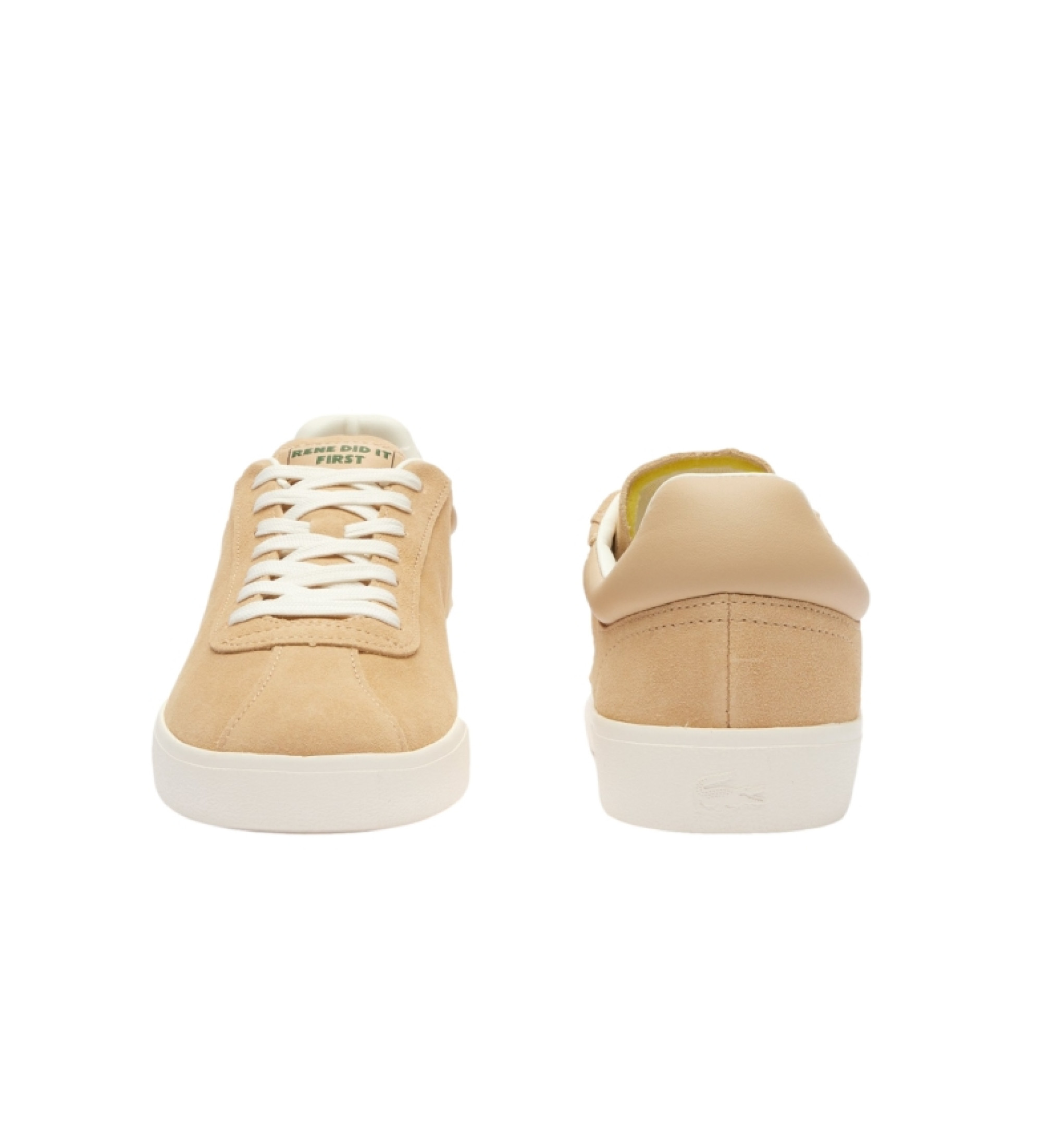 Lacoste Sapatos de couro bege Baseshot - Esdemarca Loja moda, calçados ...