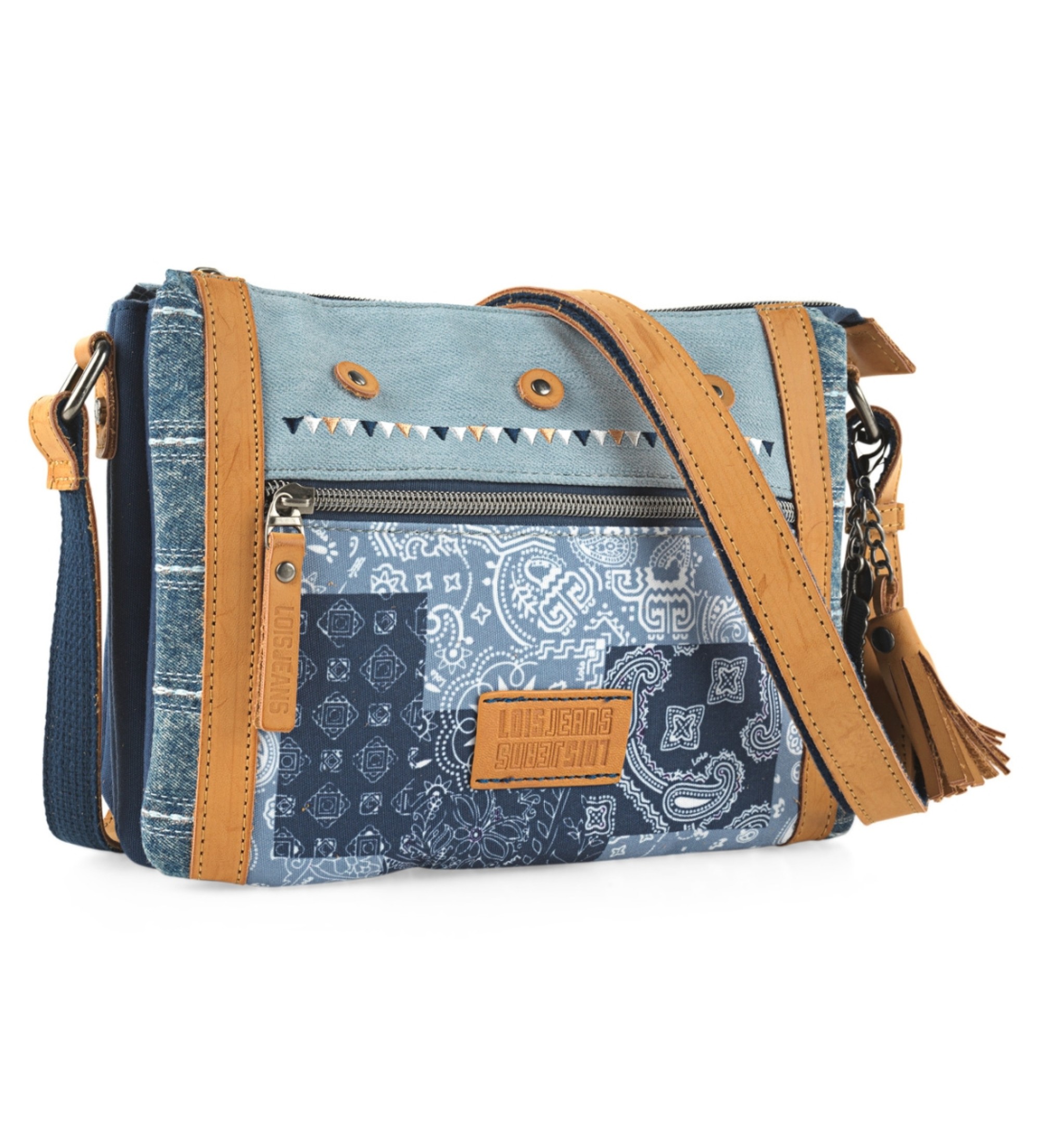 Lois Jeans Bolso Bandolera doble compartimento 318615 color azul ...