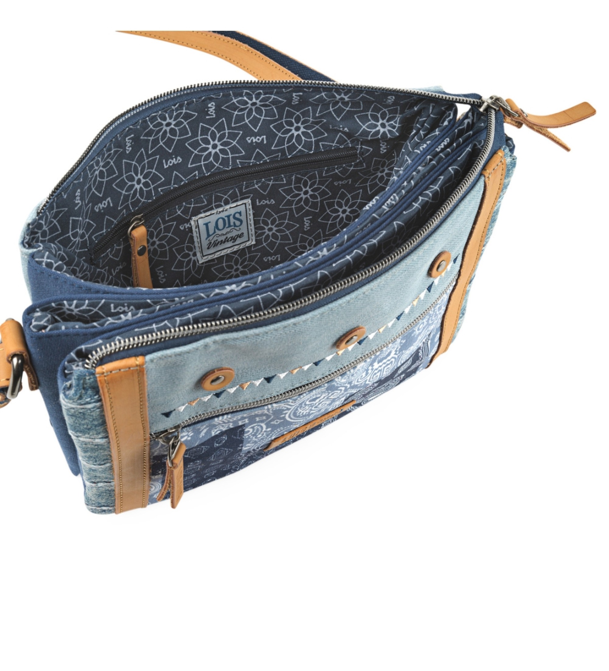 Lois Jeans Bolso Bandolera doble compartimento 318615 color azul ...