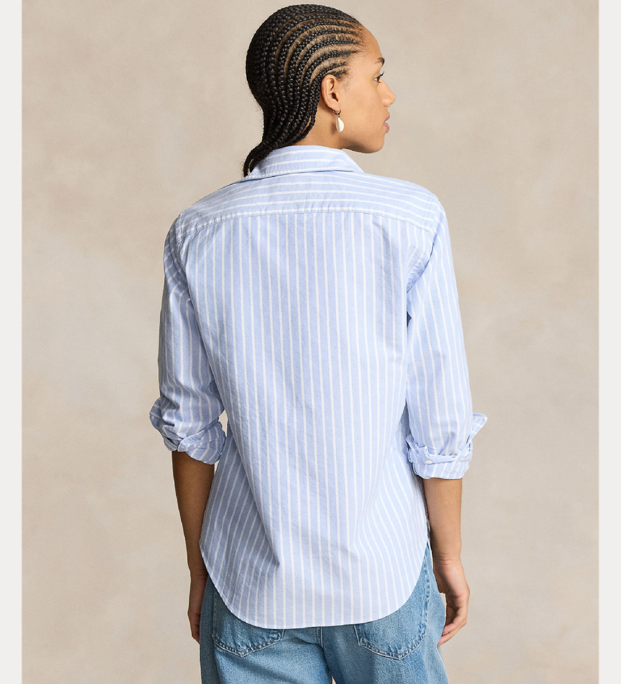 Polo Ralph Lauren Camisa oxford con rayas Slim azul - Tienda Esdemarca ...