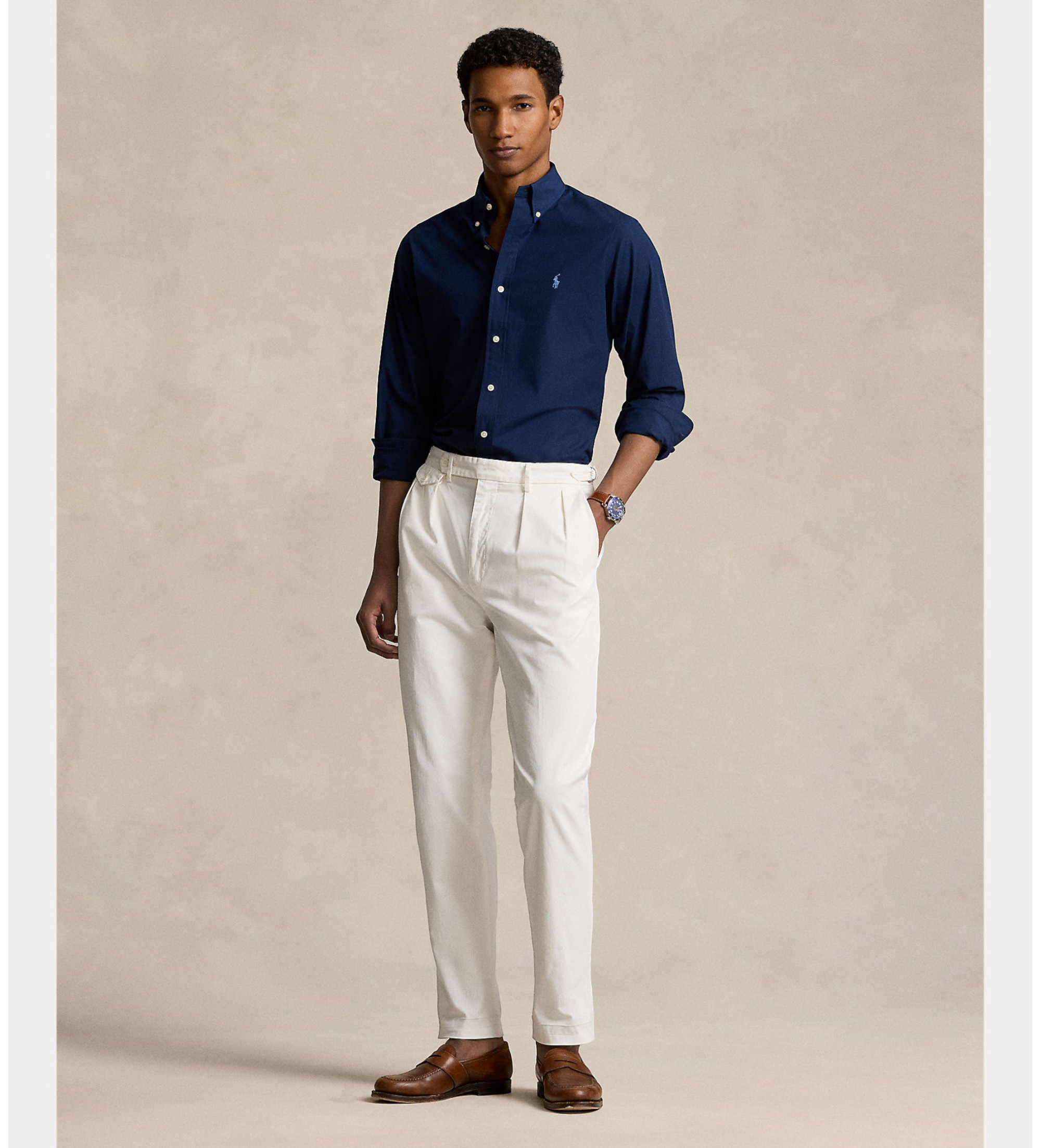 Polo Ralph Lauren Camisa Custom Fit marino - Tienda Esdemarca calzado, moda y complementos ...