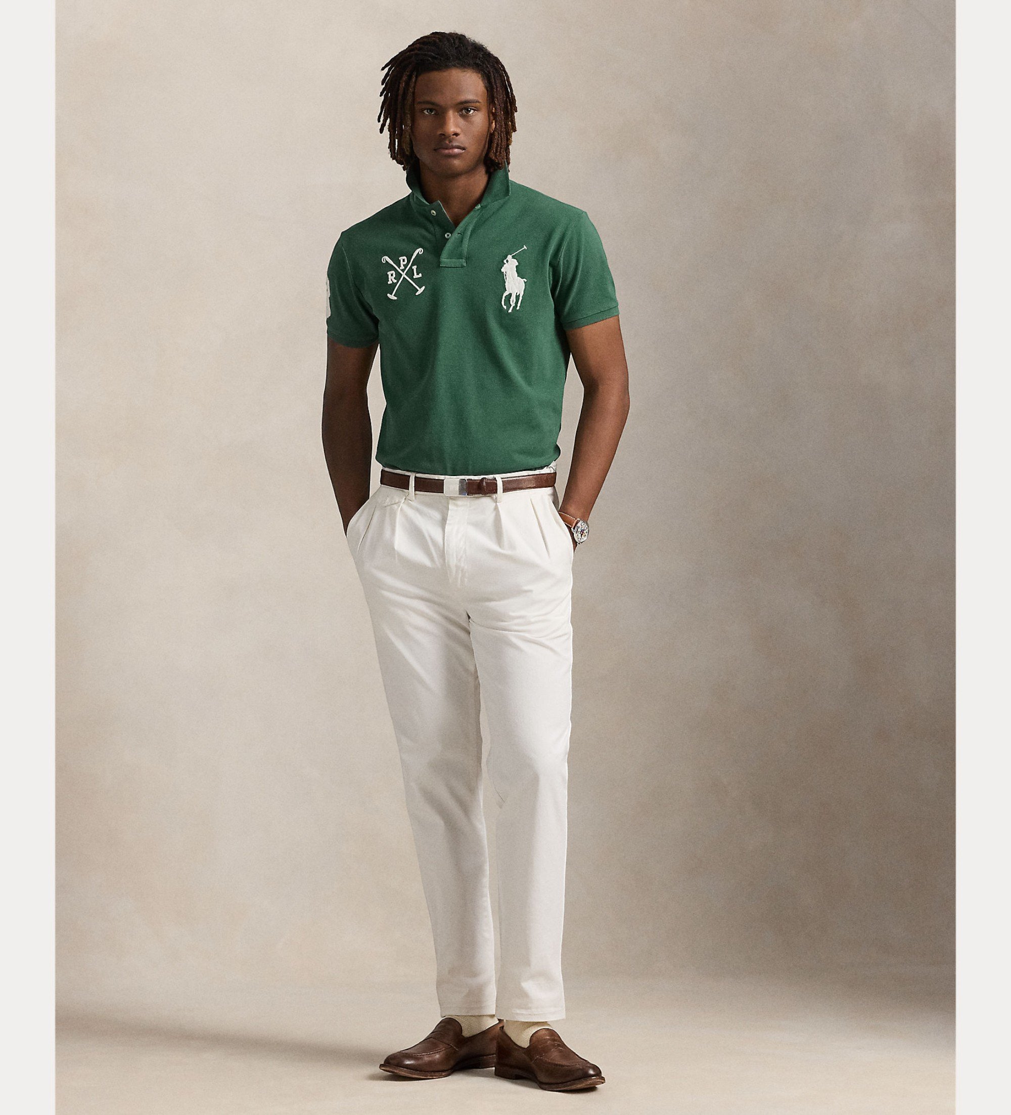 Polo Ralph Lauren Custom Slim Fit Polo shirt with Big Pony green - Esdemarca Store fashion ...