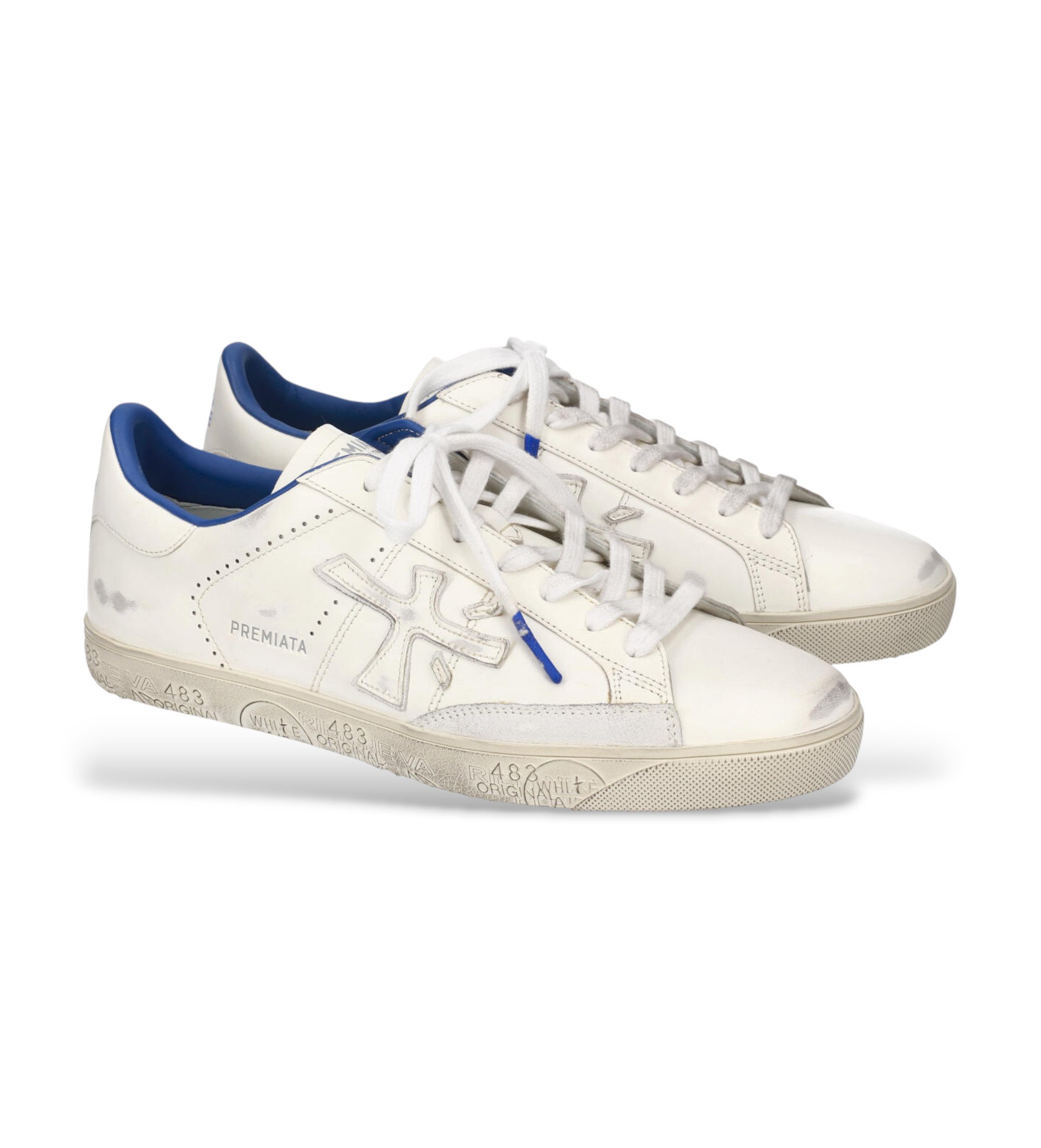 Premiata Steven Leren Sneakers Wit - Esdemarca winkel voor schoenen ...