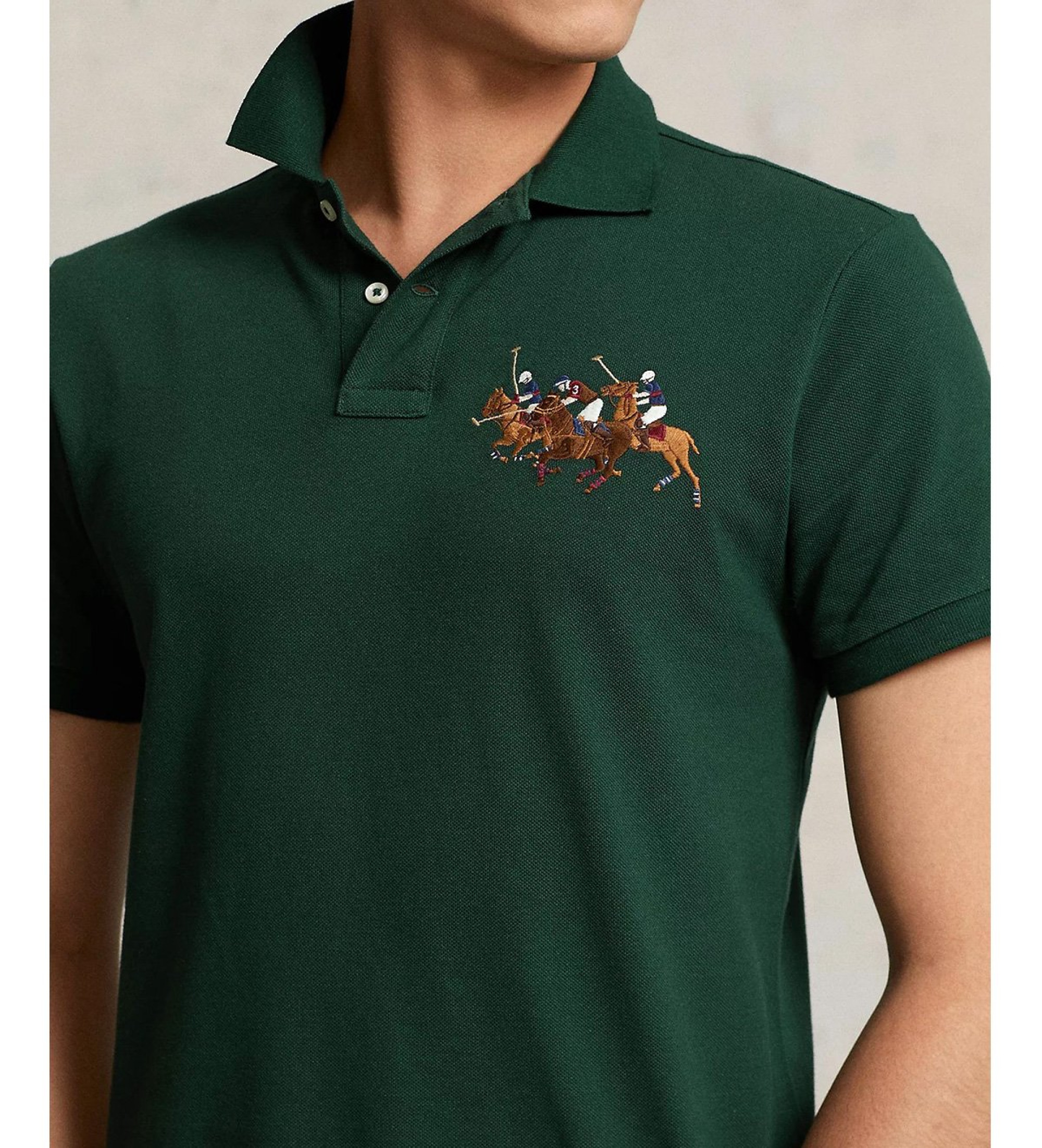 Polo Ralph Lauren Polo Custom Slim Fit verde - Tienda Esdemarca calzado, moda y complementos ...