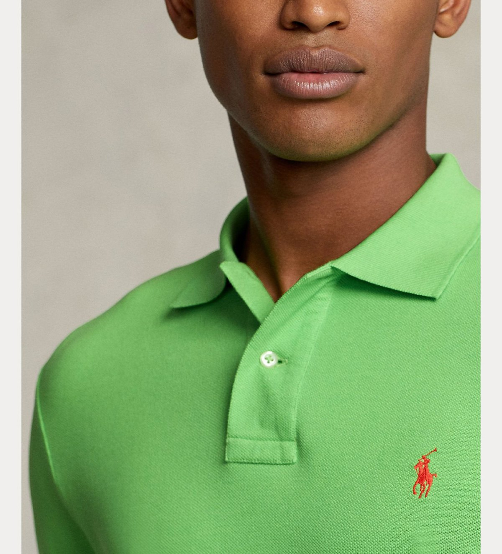Polo Ralph Lauren Polo de piqué Slim Fit verde - Tienda Esdemarca calzado, moda y complementos ...