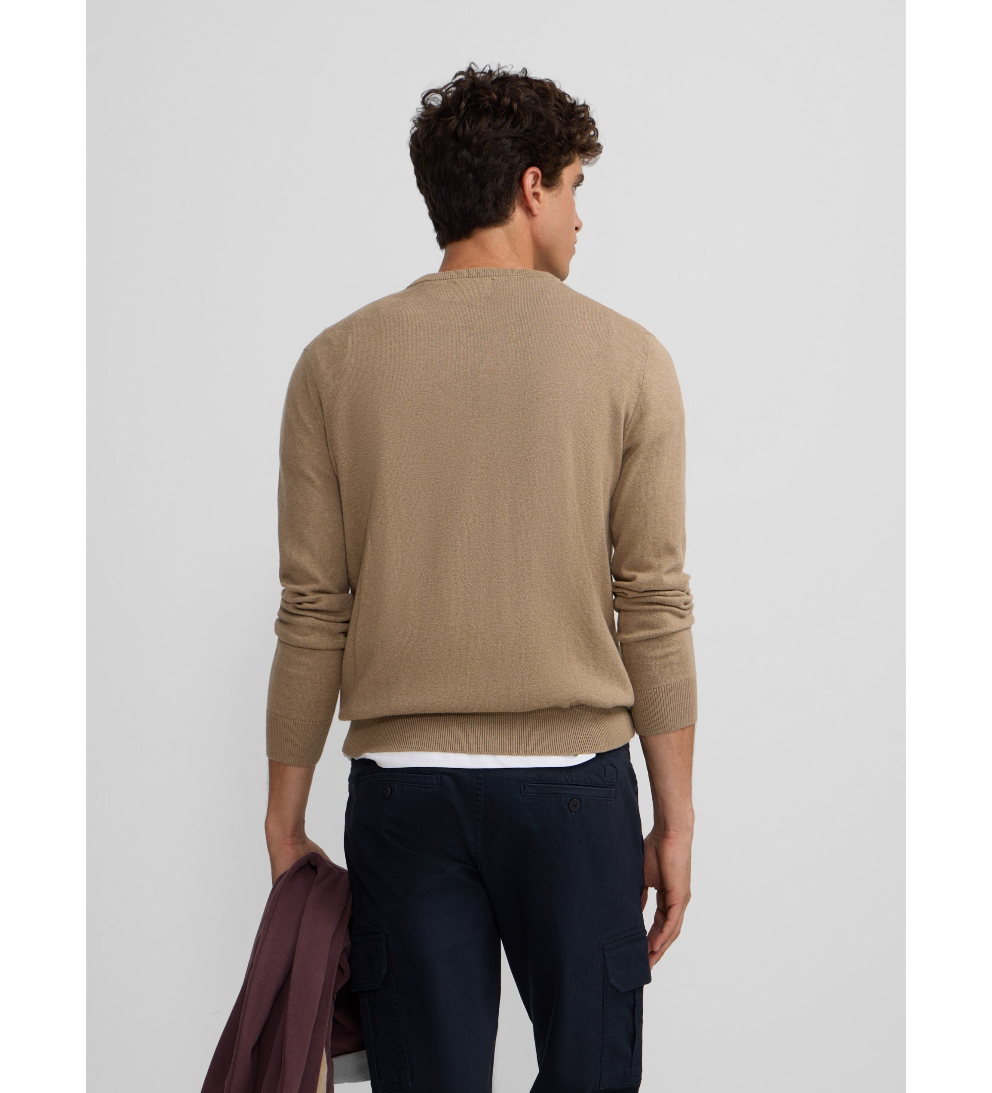 Silbon Jersey classic cuello redondo beige - Tienda Esdemarca calzado, moda y complementos ...