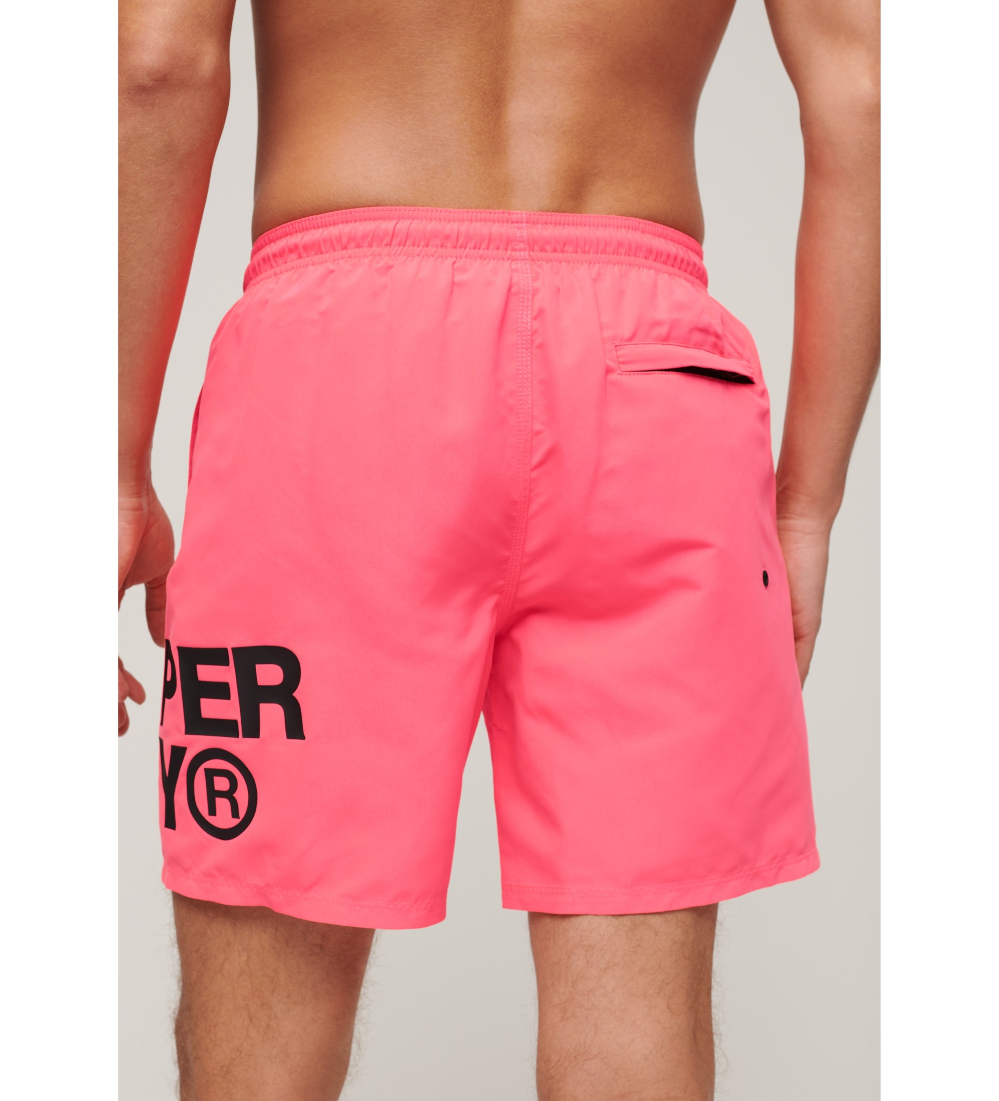 Superdry Bañador Sportswear con logo de material reciclado rosa ...