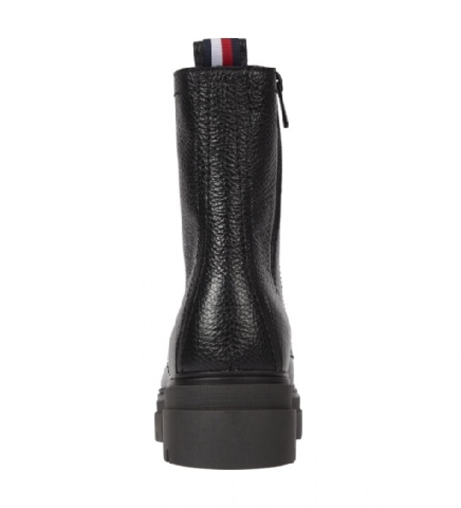 Tommy Hilfiger Botas de piel Monochromatic Lace Up negro - Tienda Esdemarca calzado, moda y ...