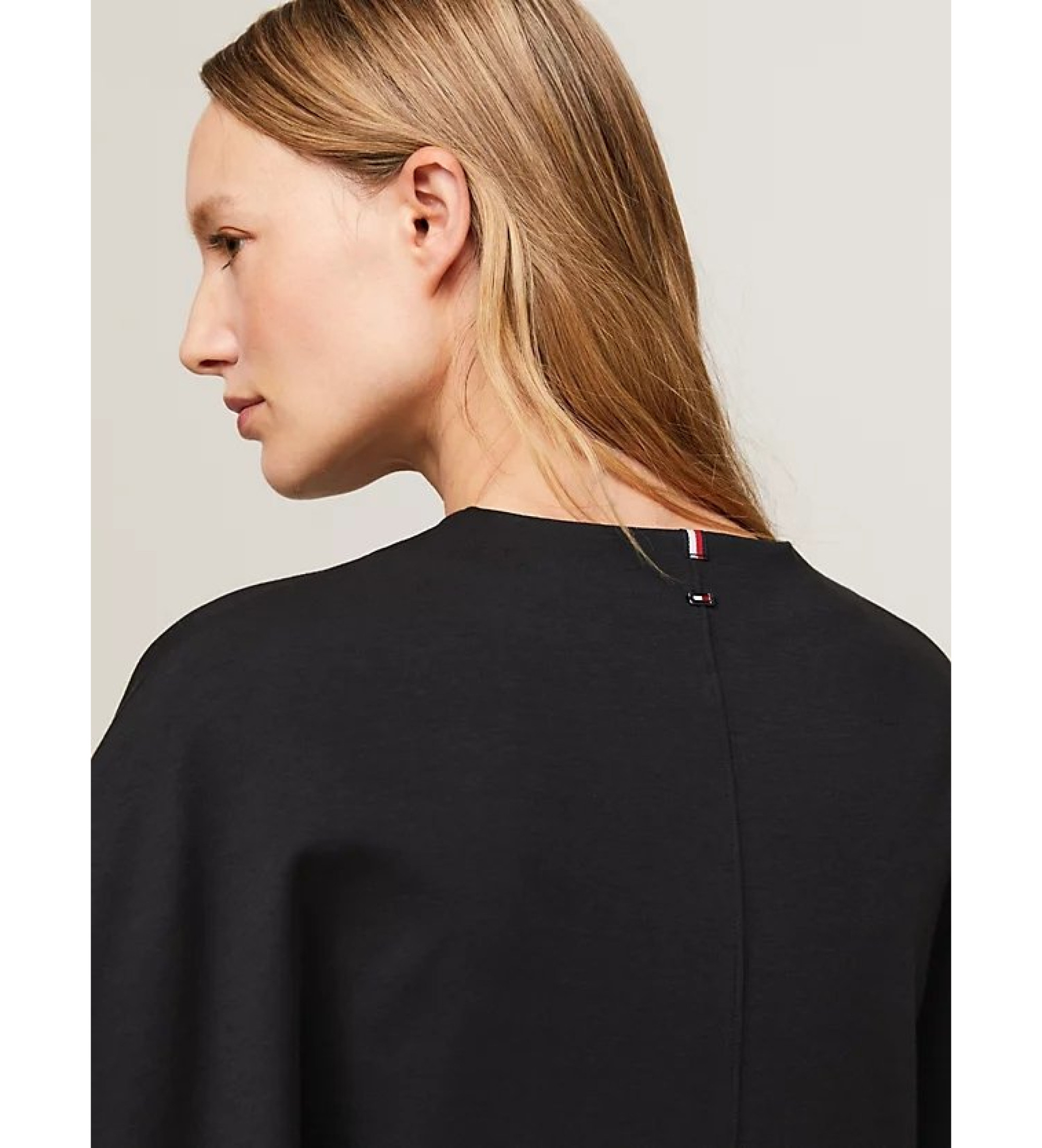 Tommy Hilfiger Interlock fabric dress with black flounce - Esdemarca ...