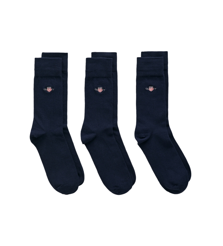 Gant Pack tres pares de calcetines Shield marino - Tienda Esdemarca calzado, moda y complementos ...
