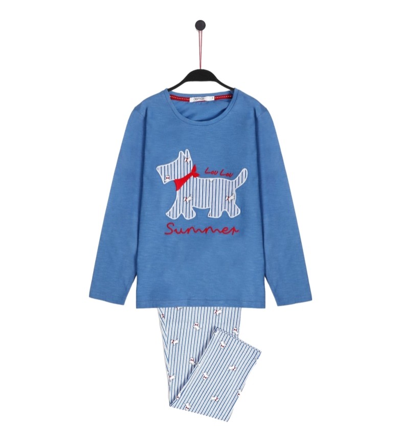 Admas Pijama Manga Larga Lou Lou Summer azul - Tienda Esdemarca calzado ...