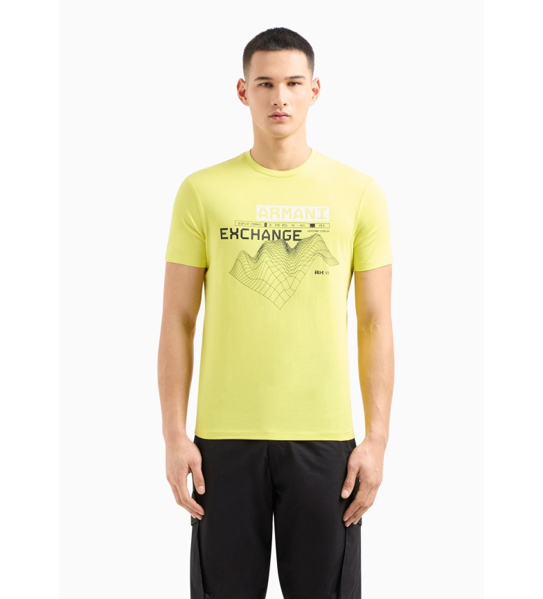 Armani exchange yellow t shirt store