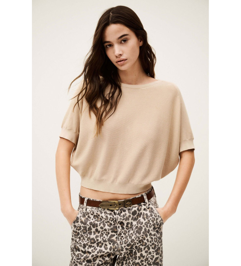 BA&SH Basem beige jumper - Esdemarca Store fashion, footwear and ...