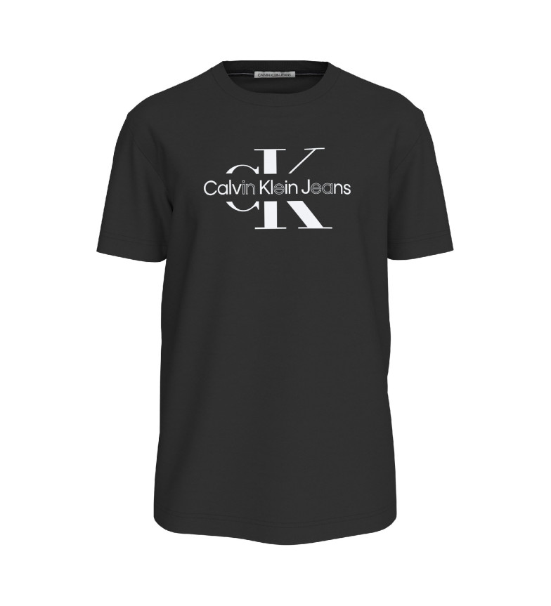 Calvin Klein Camiseta Disrupted Outline Monologo negro - Tienda Esdemarca calzado, moda y ...