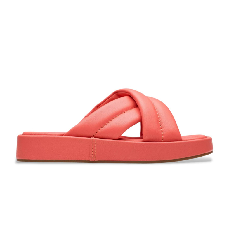 Clarks Alda Glide coral leather sandals - Esdemarca Store fashion ...