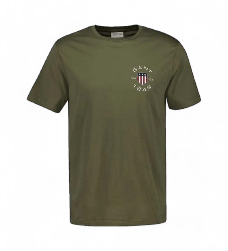 Gant Camiseta de piqué con bordado verde - Tienda Esdemarca calzado, moda y complementos ...