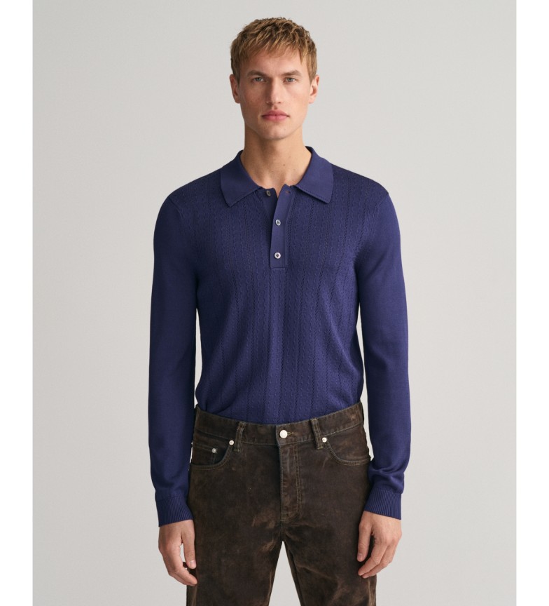 Gant Jersey tipo polo de viscosa Shiny marino - Tienda Esdemarca calzado, moda y complementos ...