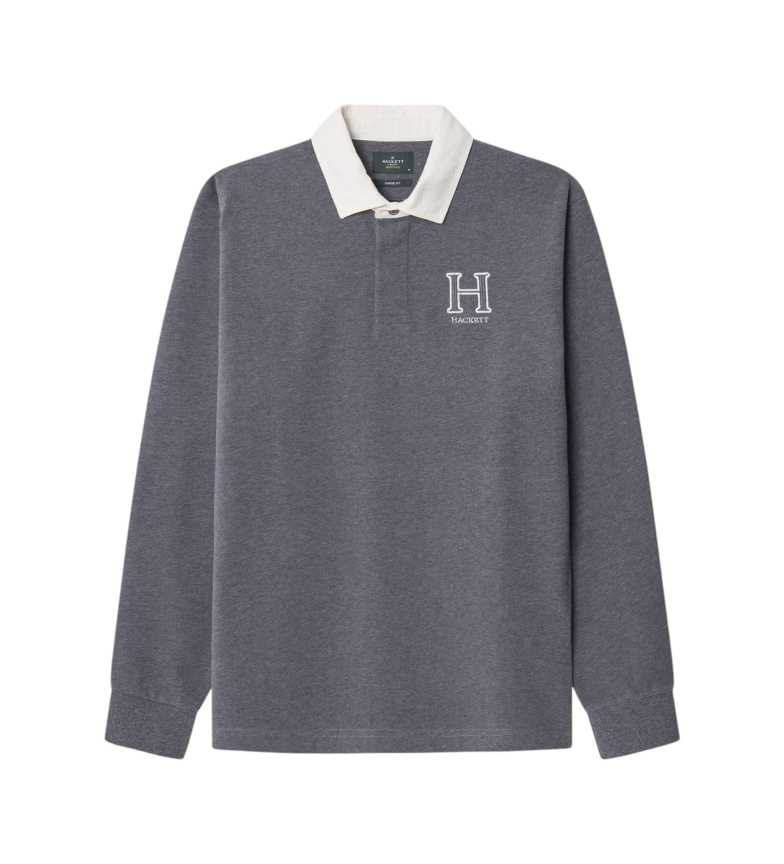 Hackett London Heritage Rugby grey polo shirt - Esdemarca Store fashion ...