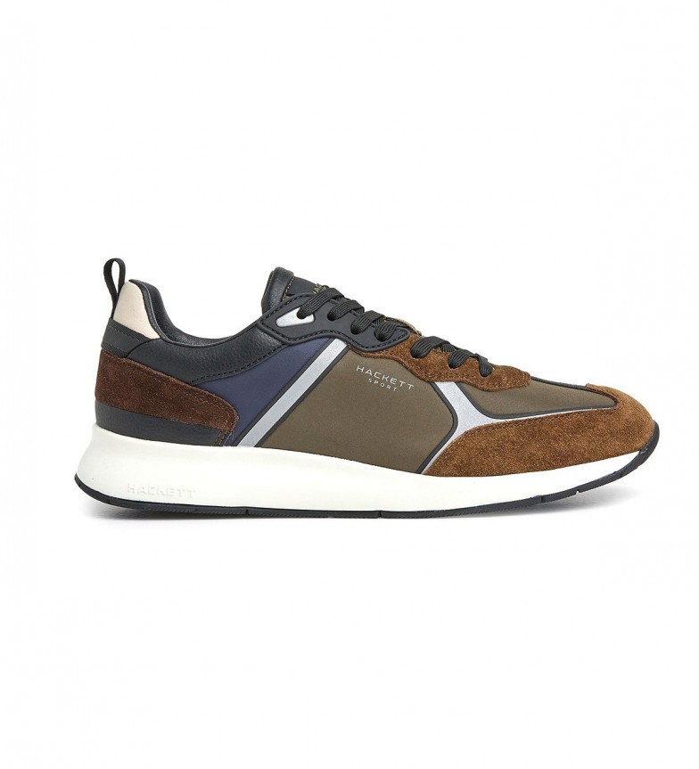 Hackett London Zapatillas de Piel H-Runner Phil verde - Tienda Esdemarca calzado, moda y ...