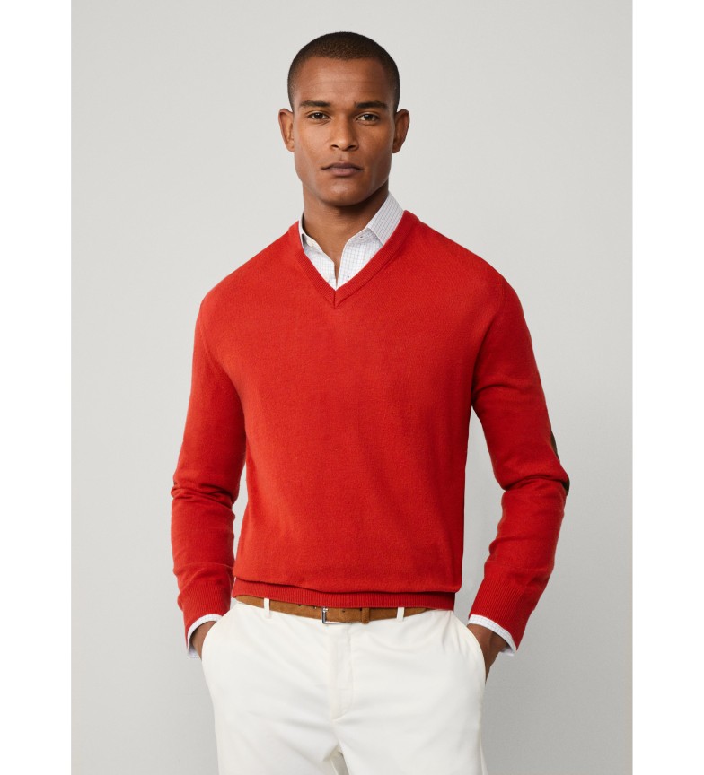 Hackett London Merino Mix jumper red - Esdemarca Store fashion ...