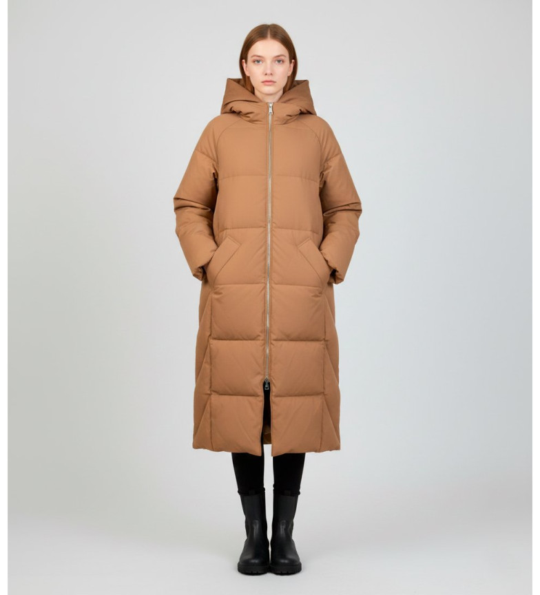 Marella Yole brown down jacket - Esdemarca Store fashion, footwear and ...