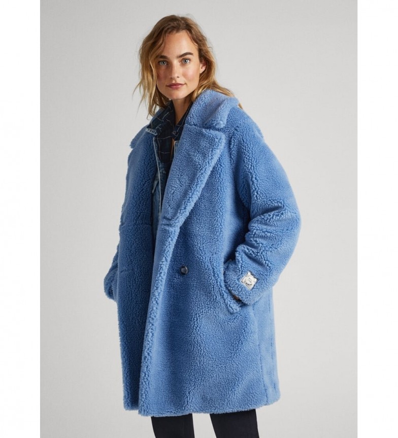 Pepe Jeans Abrigo Ruby azul - Tienda Esdemarca calzado, moda y ...