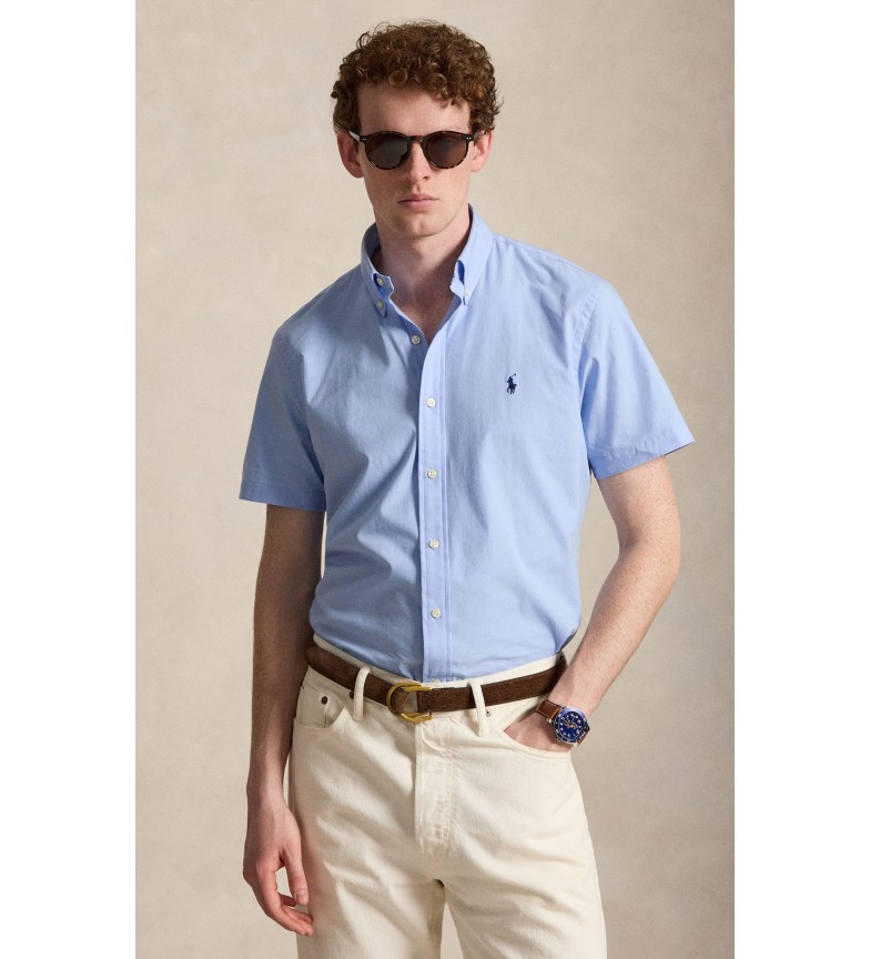 Polo Ralph Lauren Blue Custom shirt - Esdemarca Store fashion, footwear ...