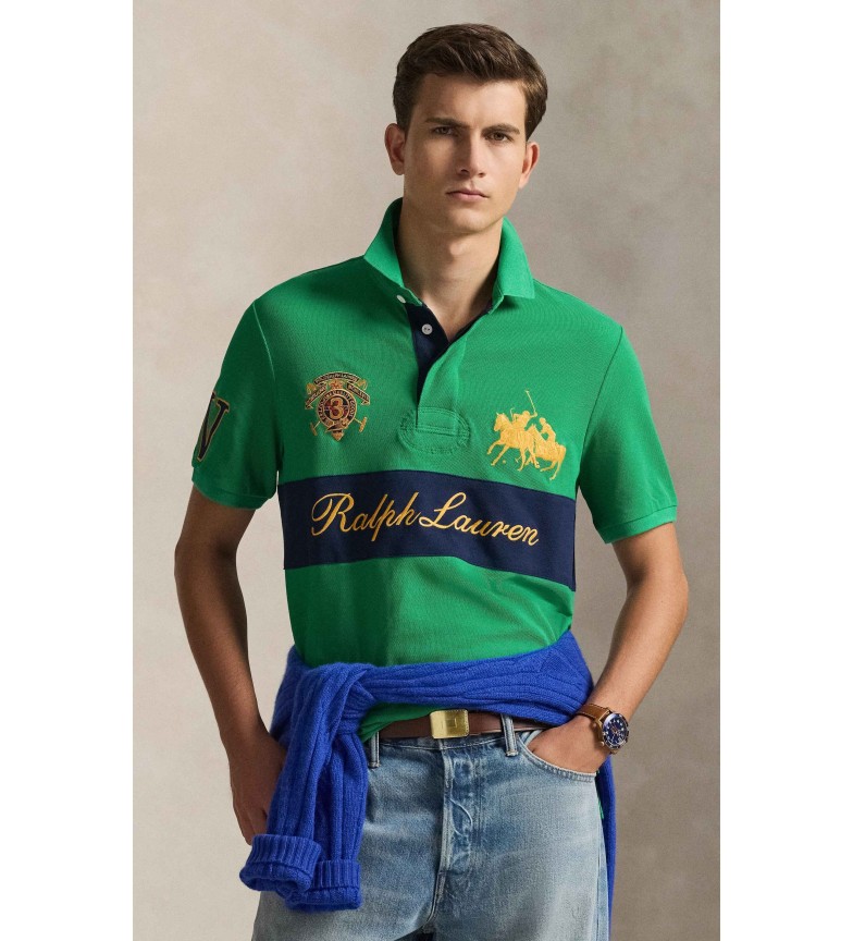 Polo Ralph Lauren Polo de piqué con escudo Classic Fit verde - Tienda ...