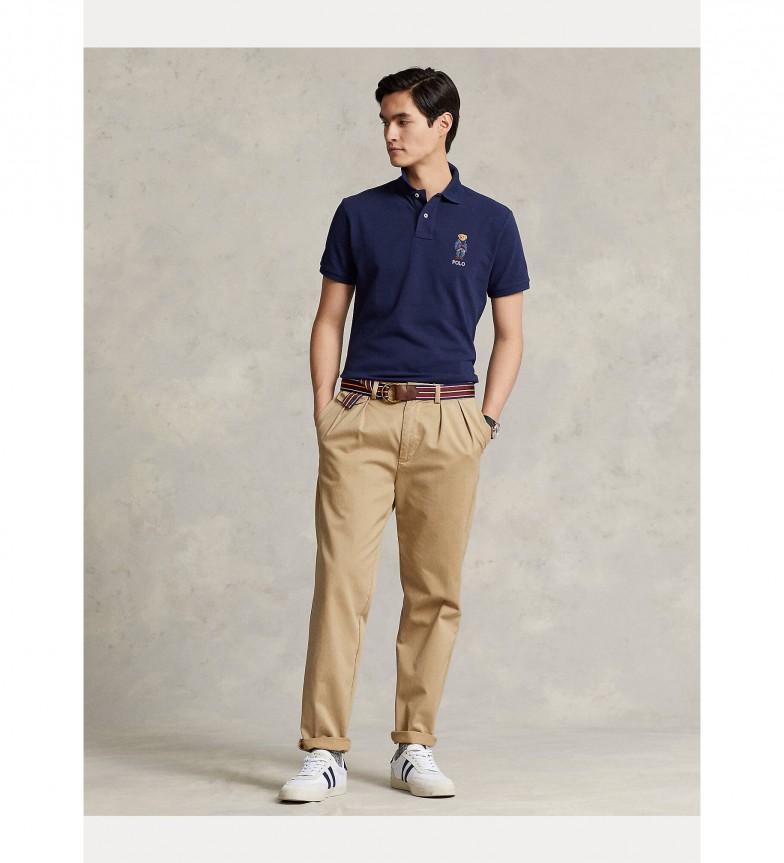 Polo Ralph Lauren Polo Custom Slim Fit con Polo Bear marino - Tienda Esdemarca calzado, moda y ...