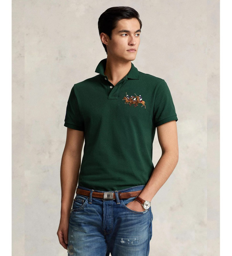 Polo Ralph Lauren Polo Custom Slim Fit verde - Tienda Esdemarca calzado, moda y complementos ...