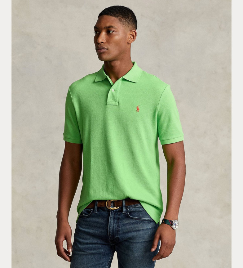 Polo Ralph Lauren Polo de piqué Slim Fit verde - Tienda Esdemarca calzado, moda y complementos ...
