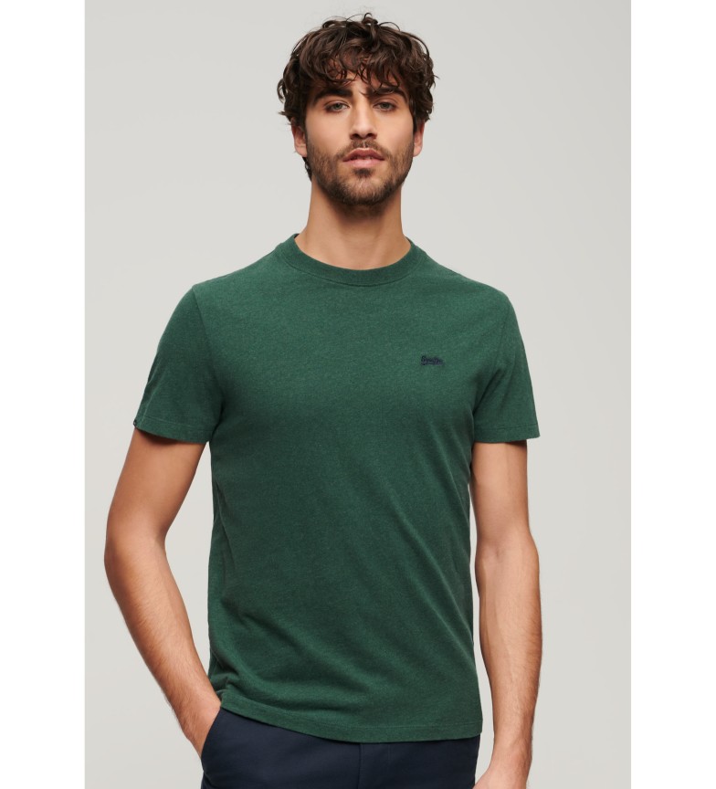 Superdry Camiseta micrologotipo Essential verde - Tienda Esdemarca calzado, moda y complementos ...