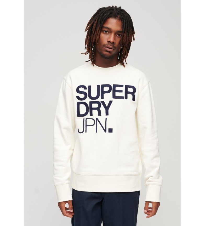 Superdry Sudadera Brand Mark blanco - Tienda Esdemarca calzado, moda y ...