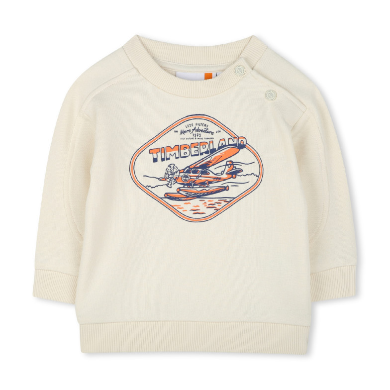 Timberland French terry sweatshirt white cream - Esdemarca Store ...